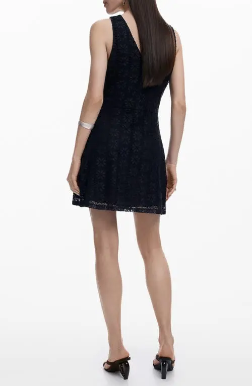 Desigual Floral Lace Mini Dress