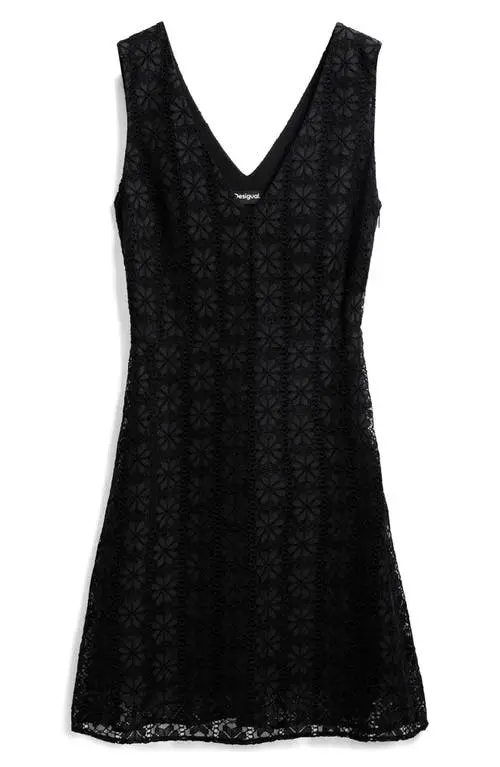 Desigual Floral Lace Mini Dress
