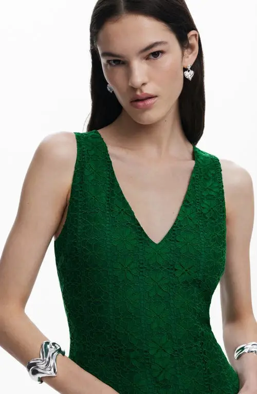 Desigual Floral Lace Mini Dress