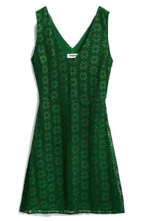 Desigual Floral Lace Mini Dress