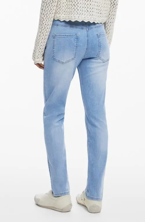 Desigual Embroidered Patch Skinny Jeans