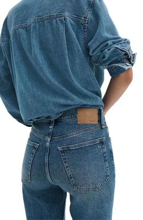 Rag & Bone Harlow Mid-rise Straight-leg Jeans - Accord