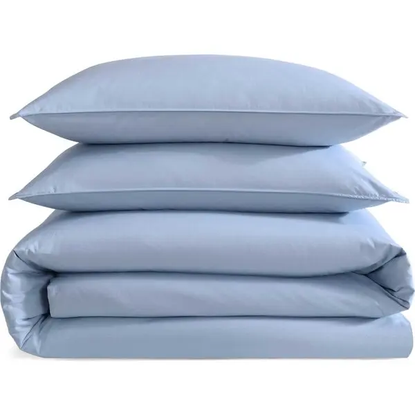 Calvin Klein Washed Percale Duvet Cover & Sham Set - Chambray Blue