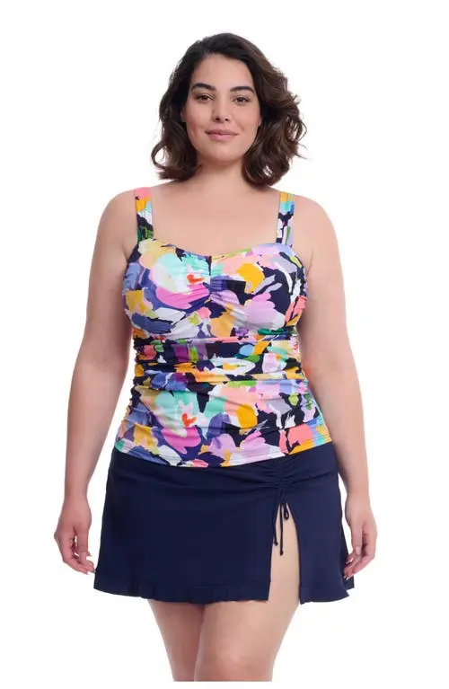 GOTTEX Holi Full Figure Tankini Top - Multi