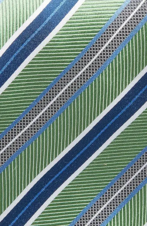 Nordstrom Stripe Silk Neck Tie - Green