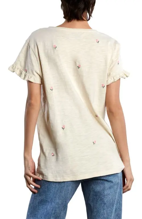 BILLY T Rosey Frill Sleeve T-shirt - Iced Latte