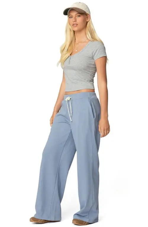 EDIKTED Straight Leg French Terry Sweatpants