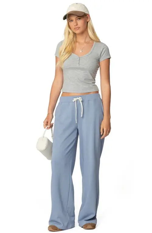 EDIKTED Straight Leg French Terry Sweatpants