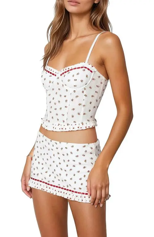 EDIKTED Mica Floral Print Corset Camisole