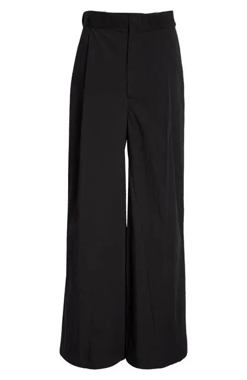 MAISON MARGIELA Pleated Wide Leg Trousers - Black