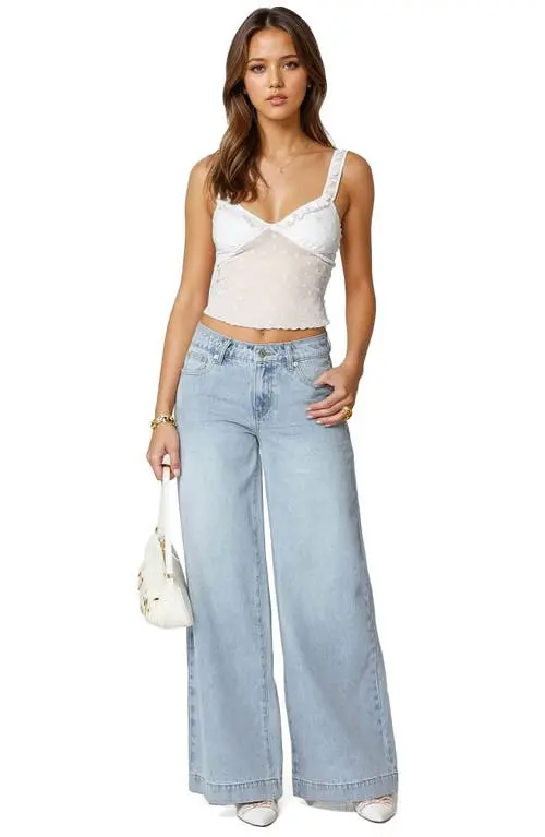 EDIKTED Sidonie Low Rise Wide Leg Jeans