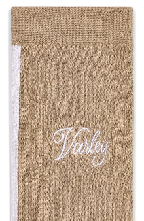 Varley Ivan Rib Crew Socks - Light Taupe