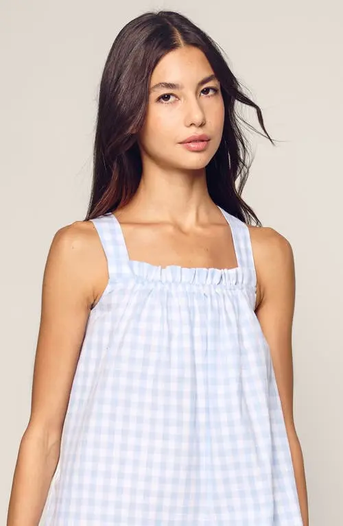 PETITE PLUME Annabelle Gingham Brushed Cotton Twill Nightgown
