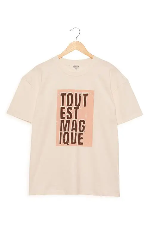 GOTTEX BEACH LIFE Printed Oversized T-shirt - Brwn/pink