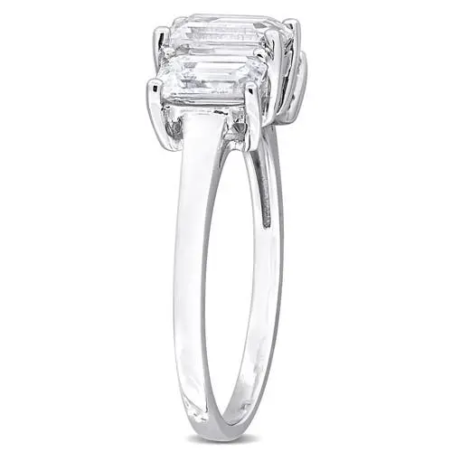 JULIANNA B. Emerald Cut Moissanite 3-stone Ring