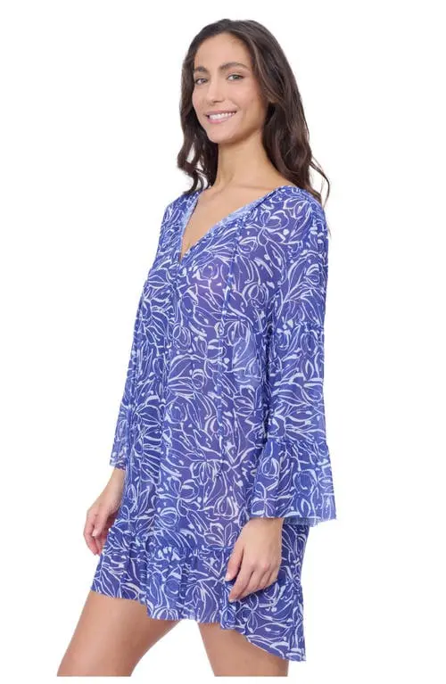 GOTTEX Tulip Mesh Tunic With Flounce Coverup