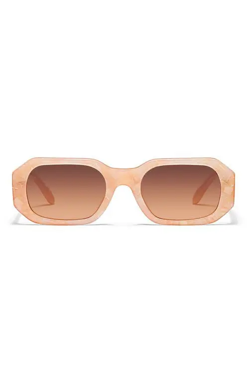 Quay Hyped Up 38mm Square Sunglasses - Apricot Tortoise / Orange