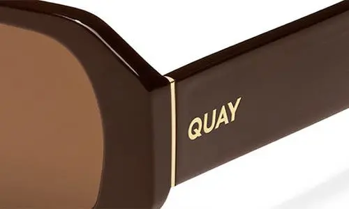Quay Hyped Up 38mm Square Sunglasses