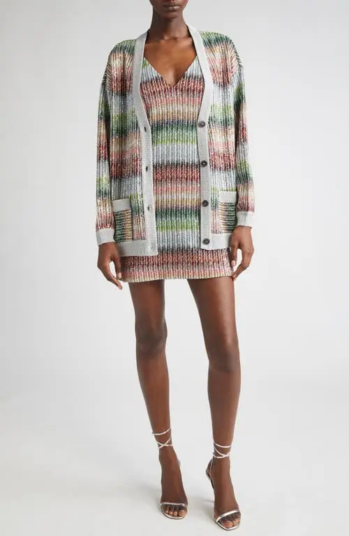 Missoni Metallic Zigzag Knit Minidress