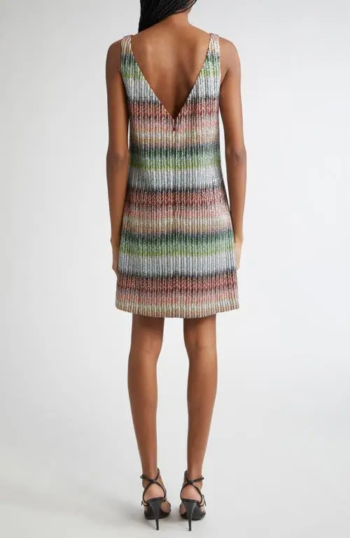 Missoni Metallic Zigzag Knit Minidress