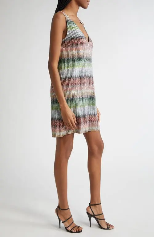 Missoni Metallic Zigzag Knit Minidress