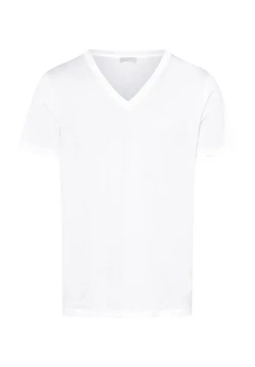 Hanro Cotton Sporty V-neck Cotton T-shirt - White
