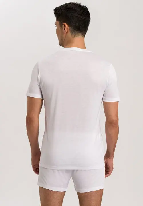 Hanro Cotton Sporty V-neck Cotton T-shirt
