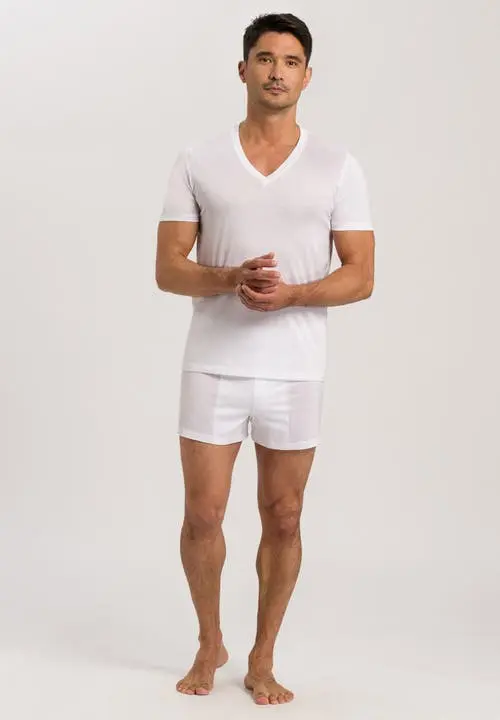Hanro Cotton Sporty V-neck Cotton T-shirt