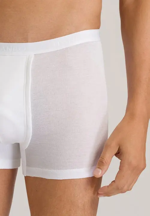Hanro Cotton Pure Cotton Boxer Brief With Fly