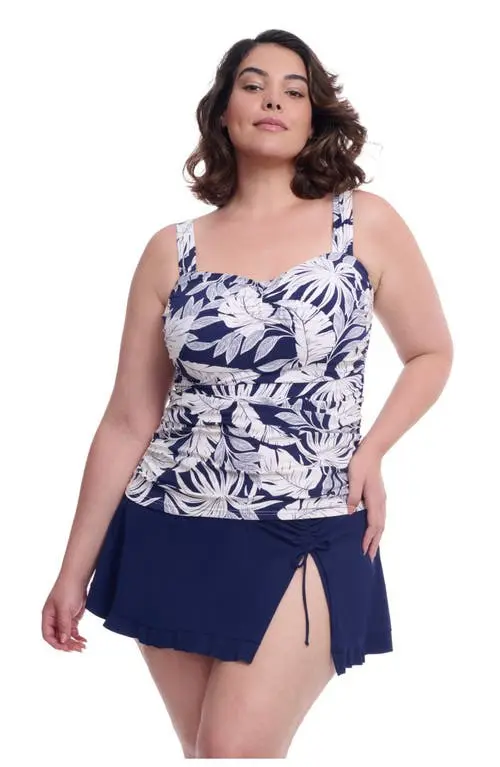 GOTTEX Malaya Tankini Swim Top - Navy/wh