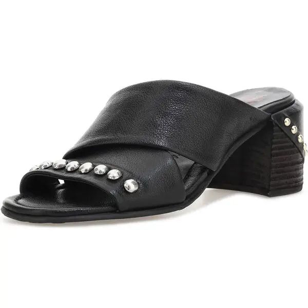 A.S.98 Merlin Studded Sandals - Black