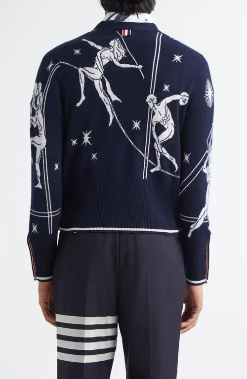 Thom Browne Olympic Constellation Cashmere Cardigan