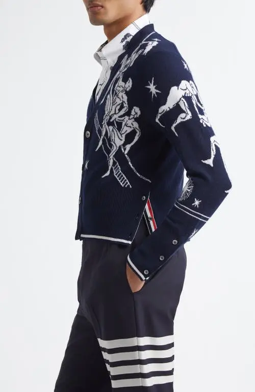 Thom Browne Olympic Constellation Cashmere Cardigan