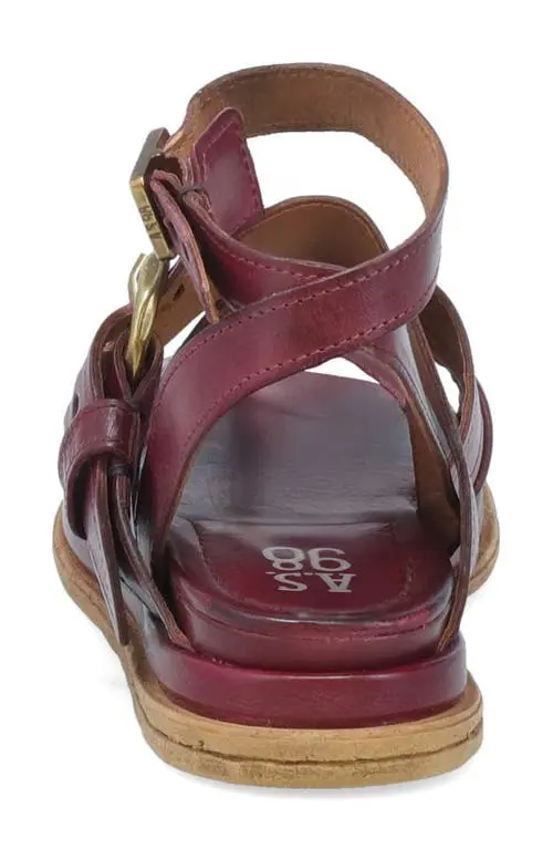 A.S.98 Stiles Ankle Strap Sandal - Ruby
