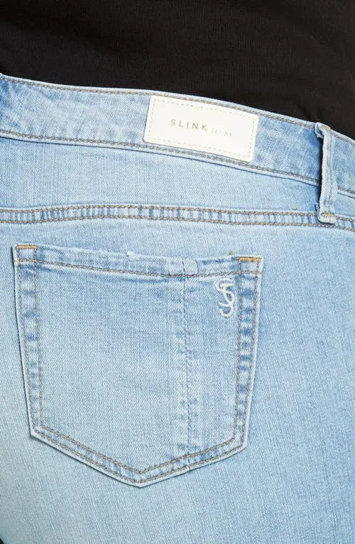 SLINK JEANS Distressed Crop Boyfriend Jeans