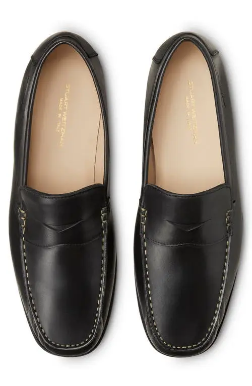STUART WEITZMAN Brady Penny Loafer - Black