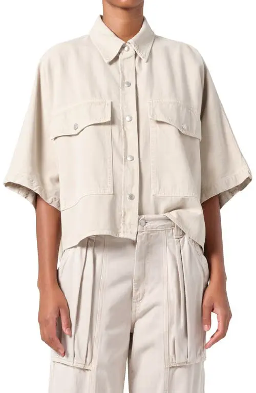 AGOLDE Taron Denim Shirt - Scone