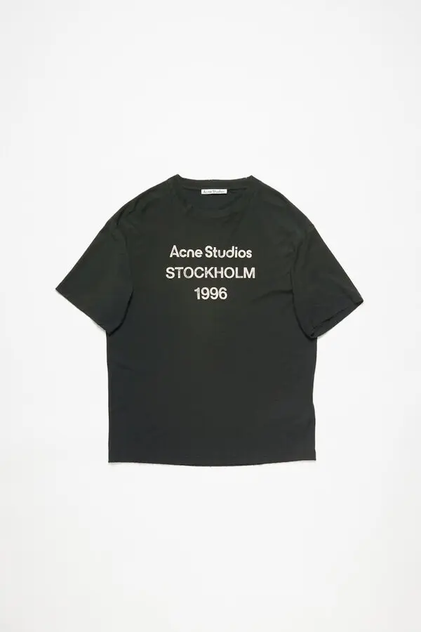 Acne Studios Relaxed Fit Logo T-shirt - Faded Black