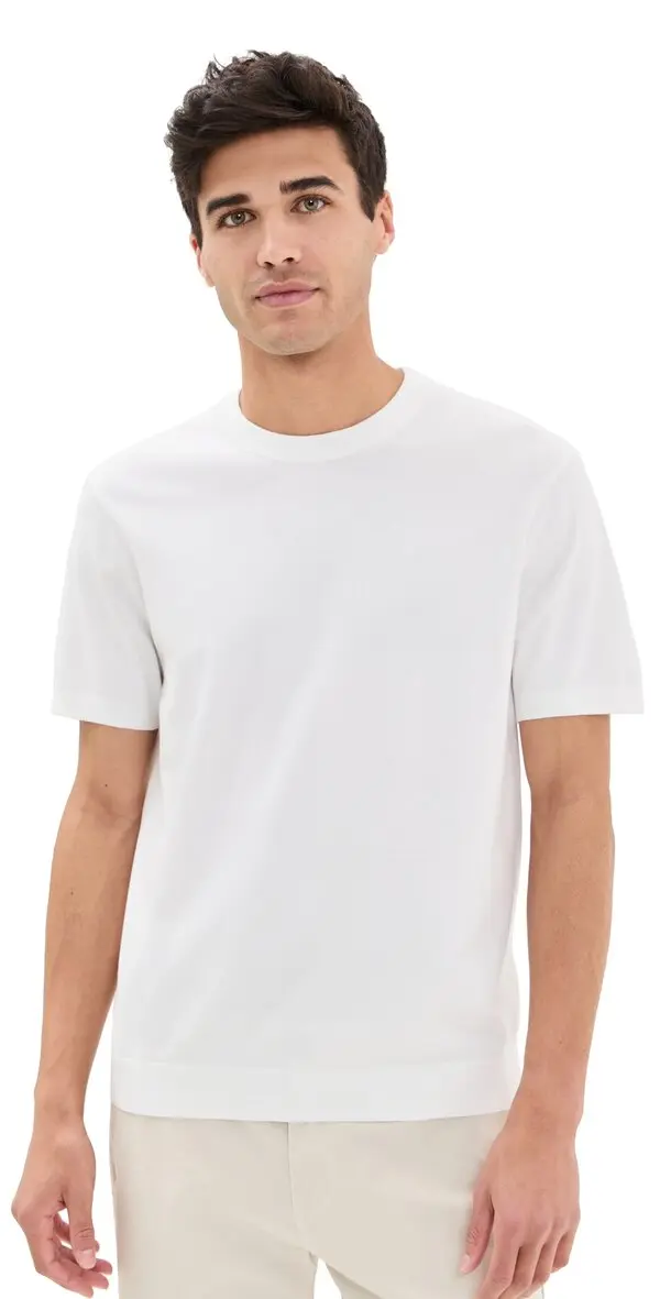 Theory Light Bilen Knit Soris Tee - White