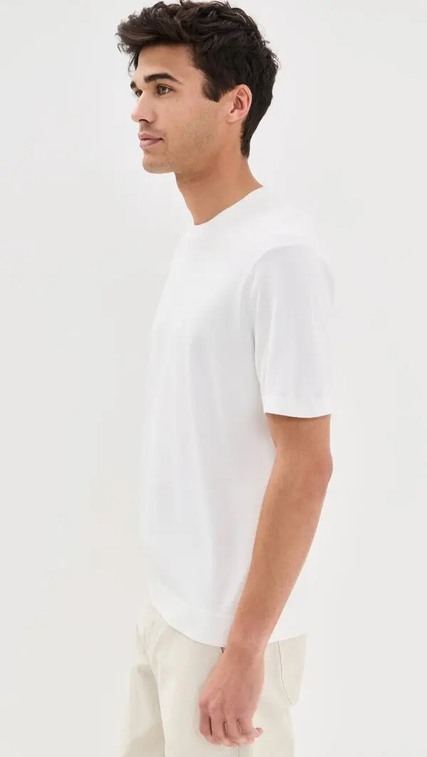 Theory Light Bilen Knit Soris Tee - White
