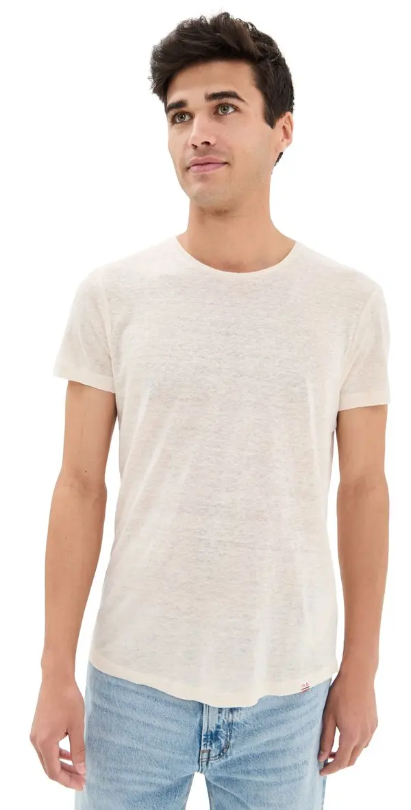 Orlebar Brown Ob-t Linen Tee - Latte