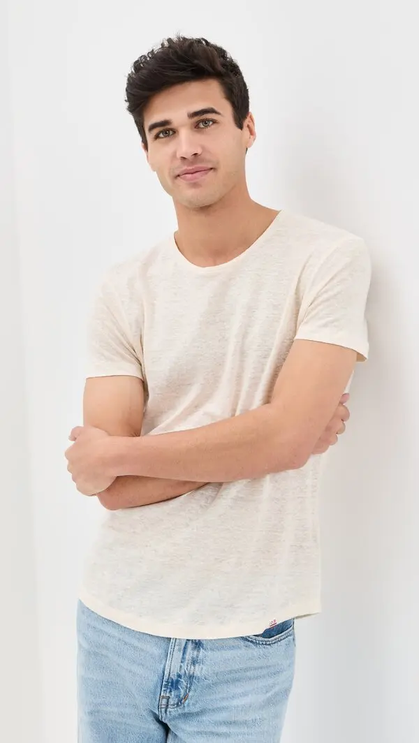 Orlebar Brown Ob-t Linen Tee - Latte