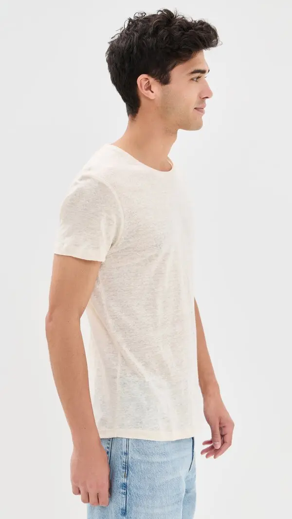 Orlebar Brown Ob-t Linen Tee - Latte