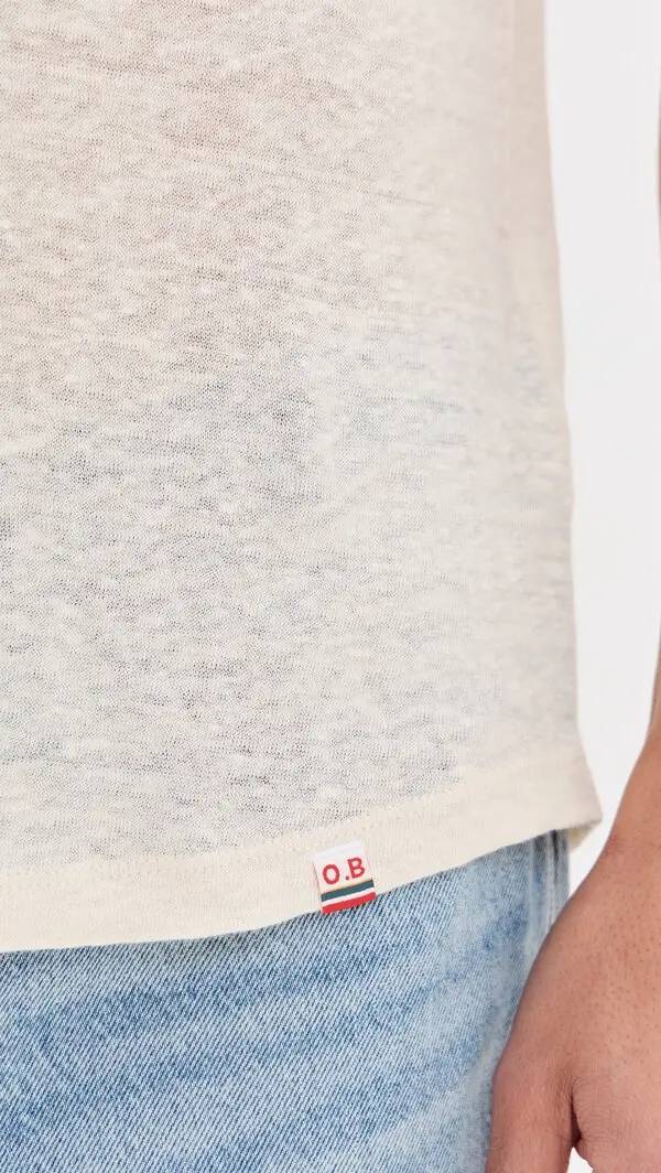 Orlebar Brown Ob-t Linen Tee - Latte