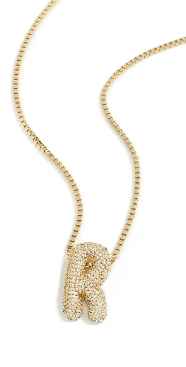 Baublebar Pave Bubble Initial Necklace - R