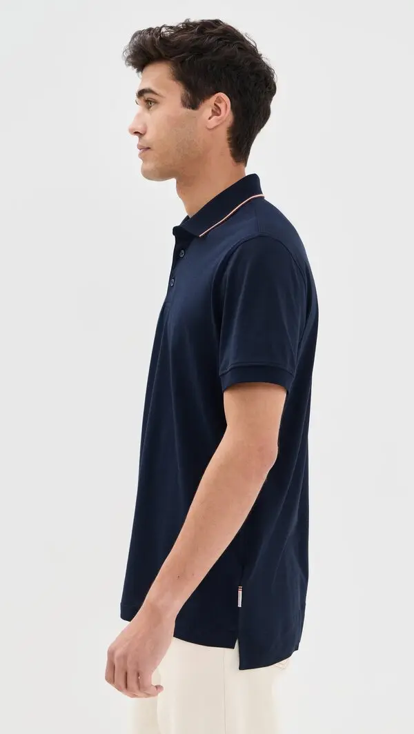 Orlebar Brown Dominic Fine Ribbon Polo - Night Iris
