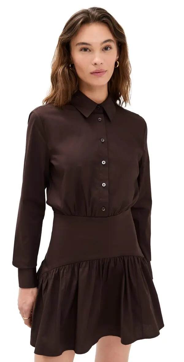 Staud Rocco Mini Dress - Earth