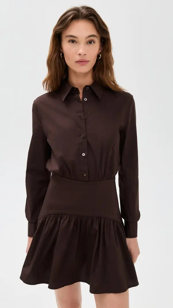 Staud Rocco Mini Dress - Earth