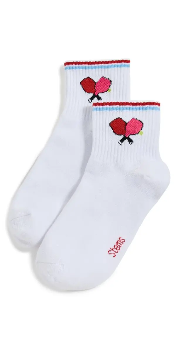 STEMS Pickleball Ankle Socks - Red