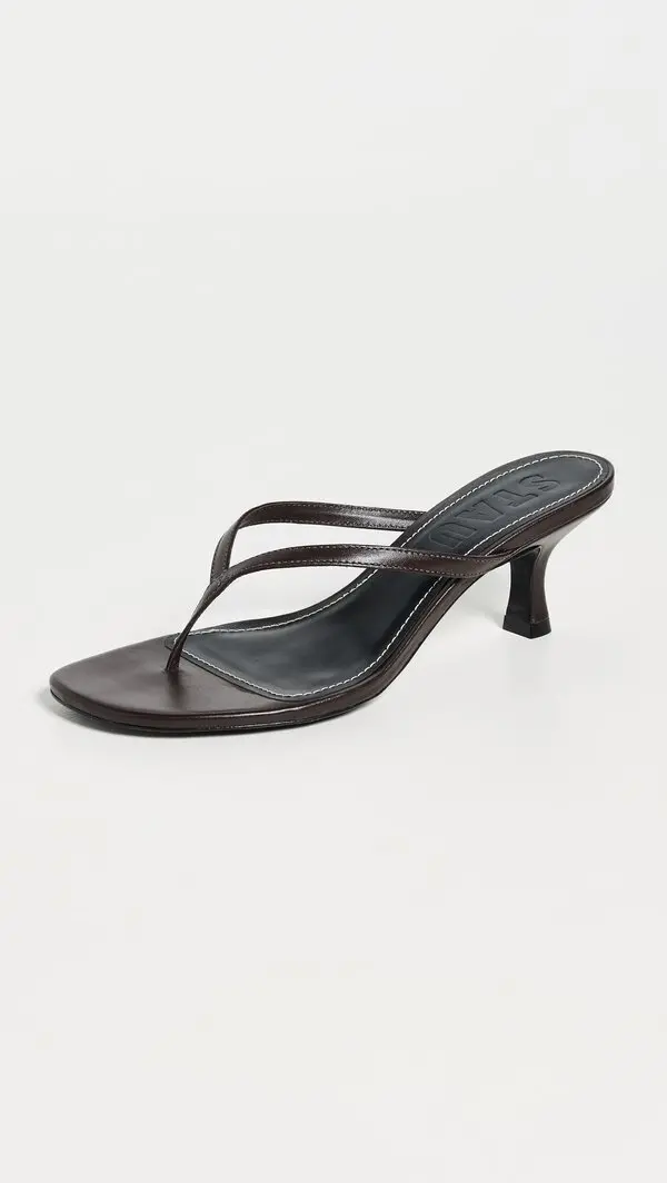 Staud Freja Kitten Heel Thong Sandals